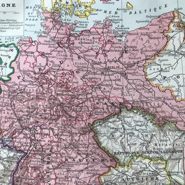 Decorative Map Germany - Etsy