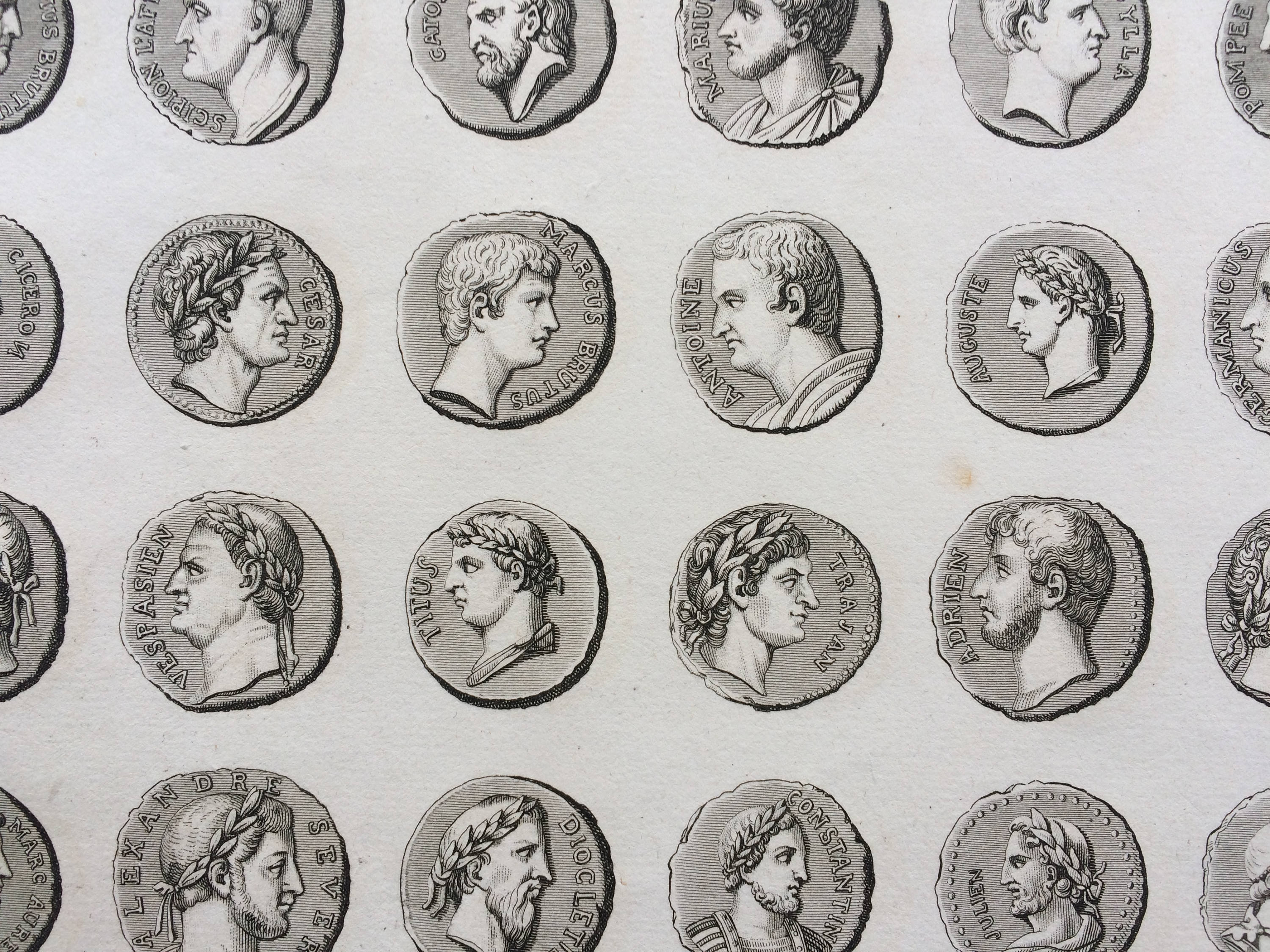 1822 Iconographie Romaine Original Antique Engraving - Fine Detail ...