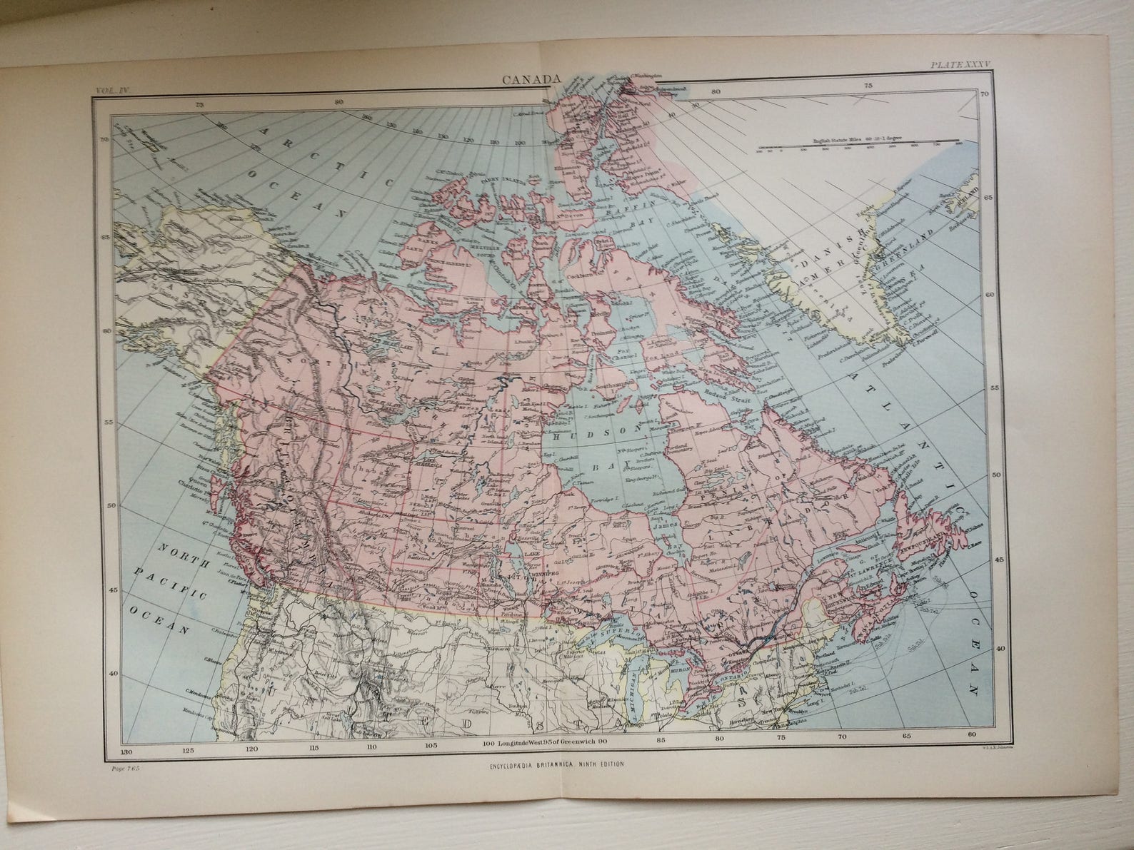 1875 CANADA Large Original Antique Map Cartography - Etsy