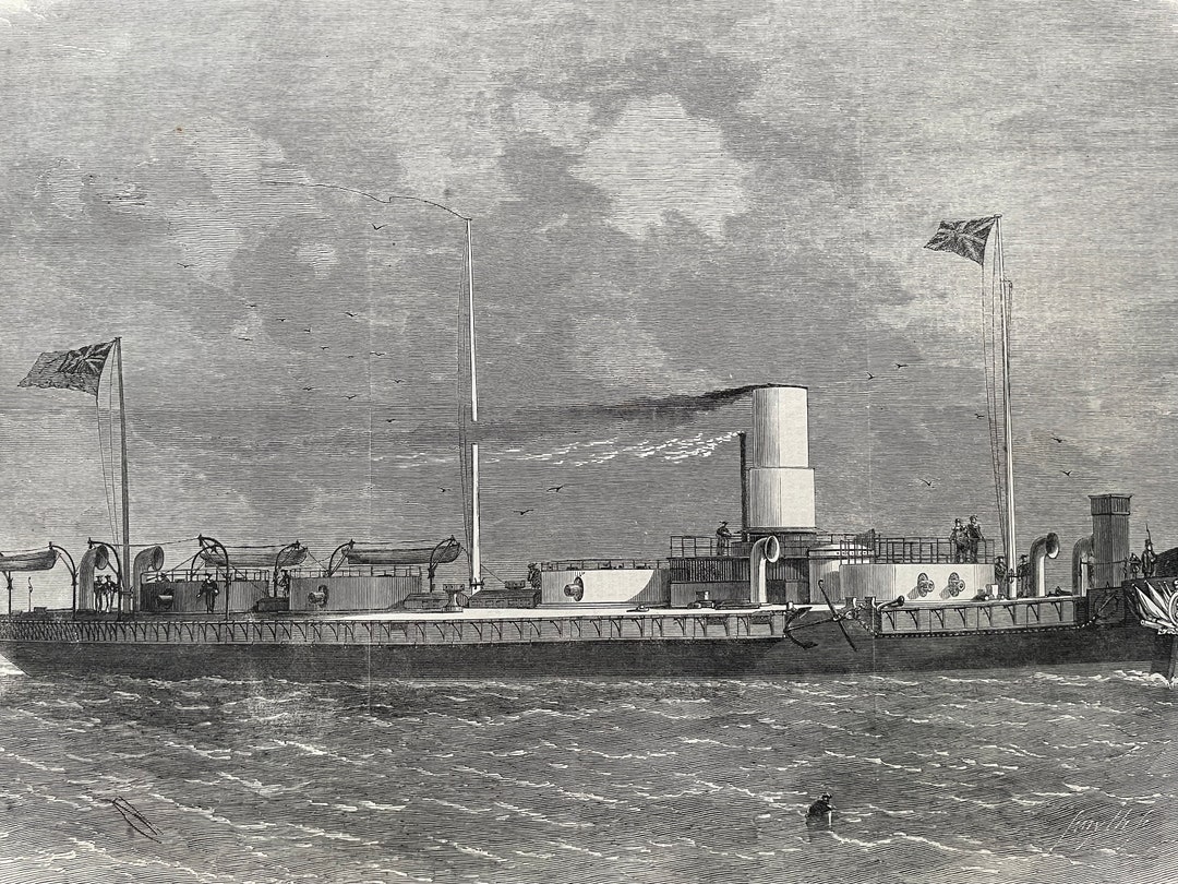 1864 the Royal Sovereign Turret-ship Original Antique Print - Available ...