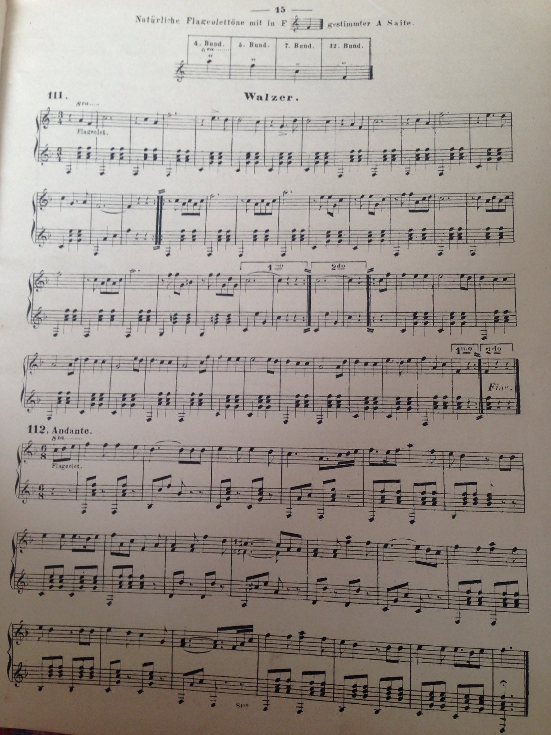 Antique Zither Music School Book, Zitherschule von A. Darr part 2, How ...