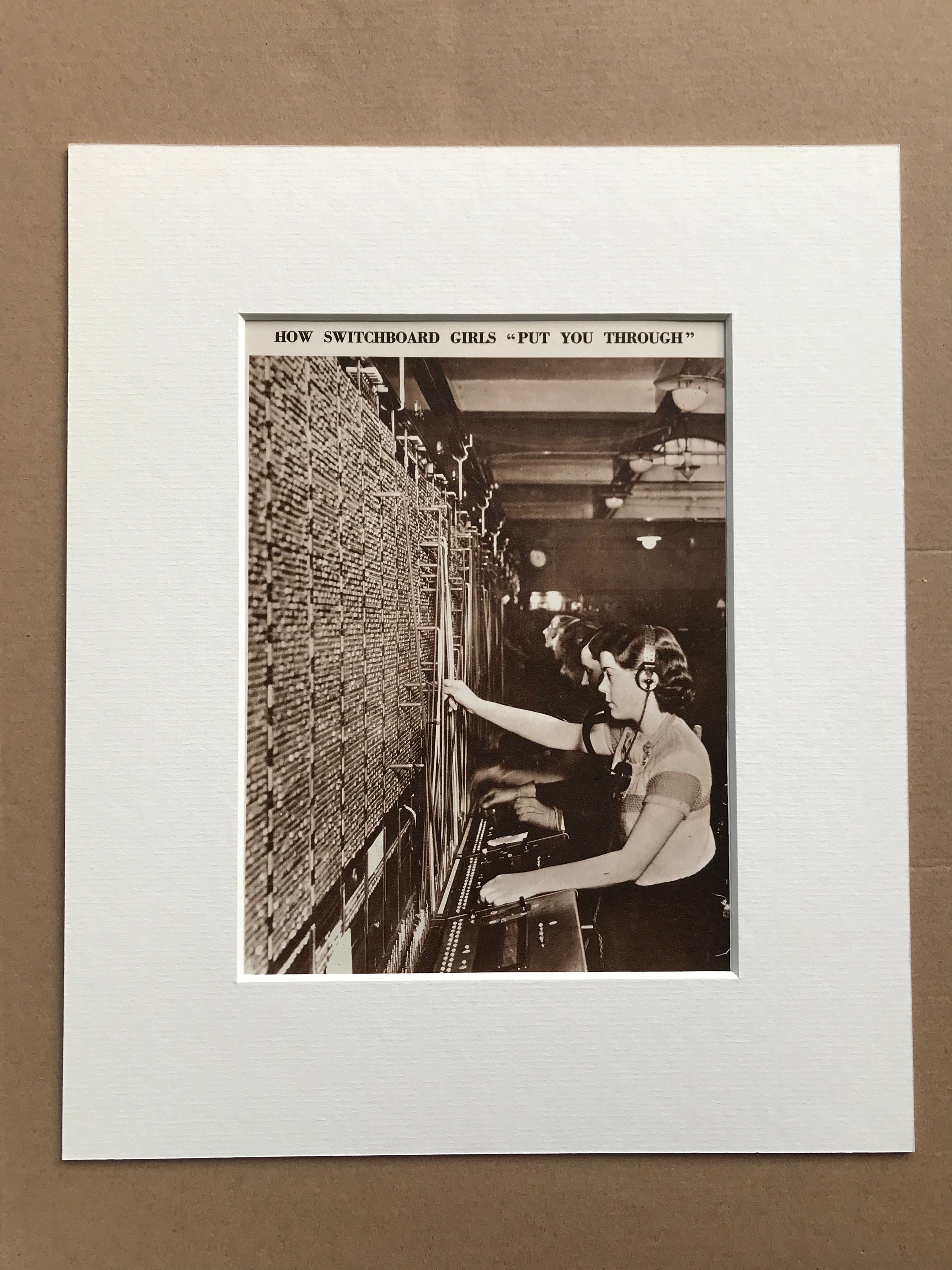 1940s How Switchboard Girls Put you through Original Vintage Print ...