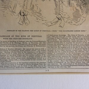 1859 Original Antique Engraving Portrait of Her Majesty the Queen of ...