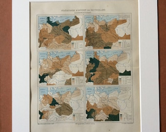 Large Map of Germany | Etsy UK
