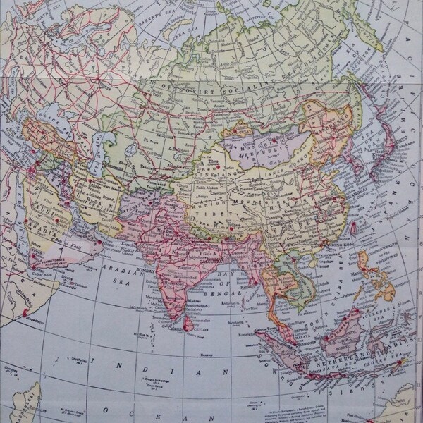 China 1940s Map - Etsy