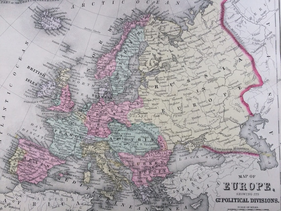 Map Of Europe 1860