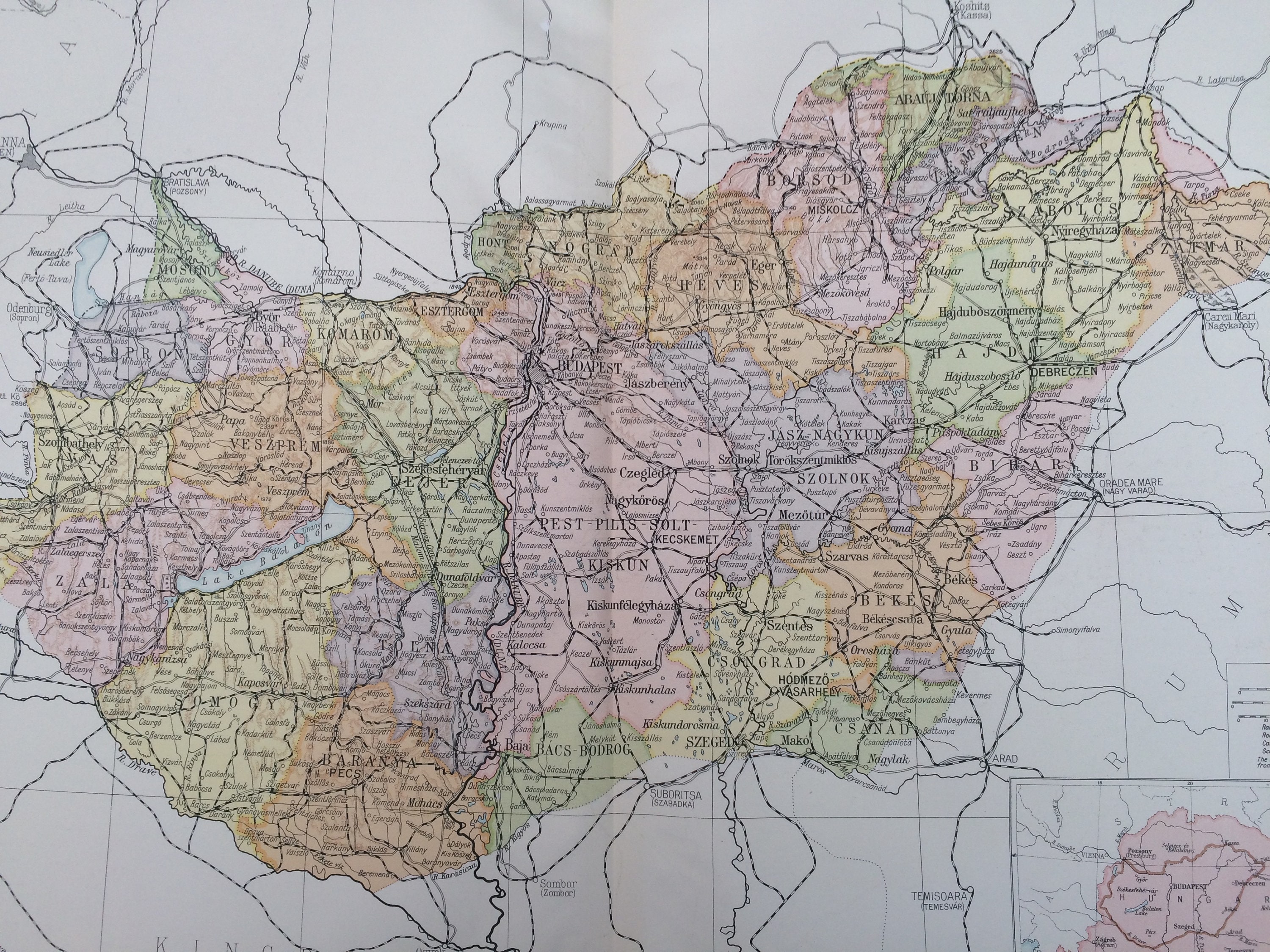 Large Map Of Hungary