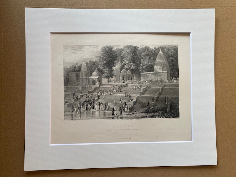 1844 A Suttee, Preparing for the Immolation of a Hindoo Widow Original ...