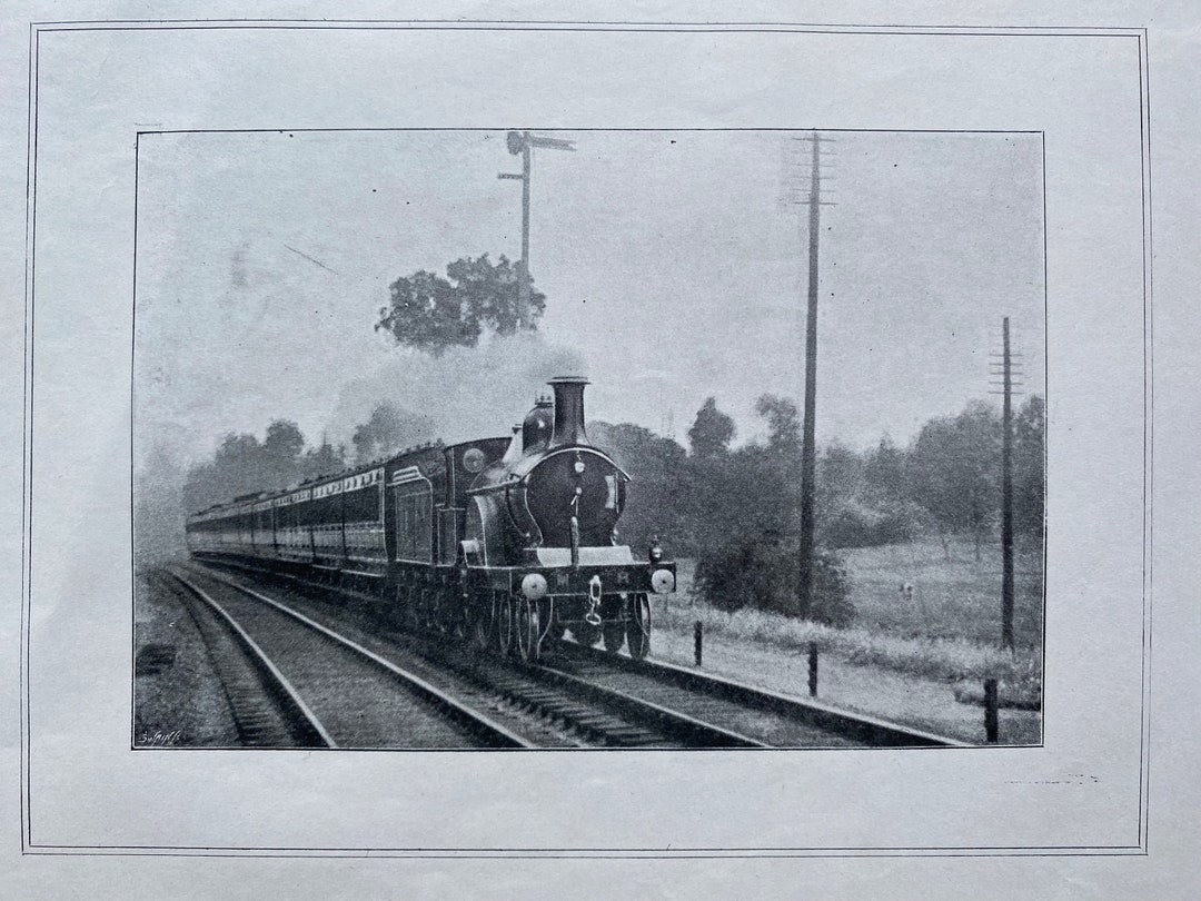 1898 Locomotive the Down Manchester Original Antique Print - Etsy