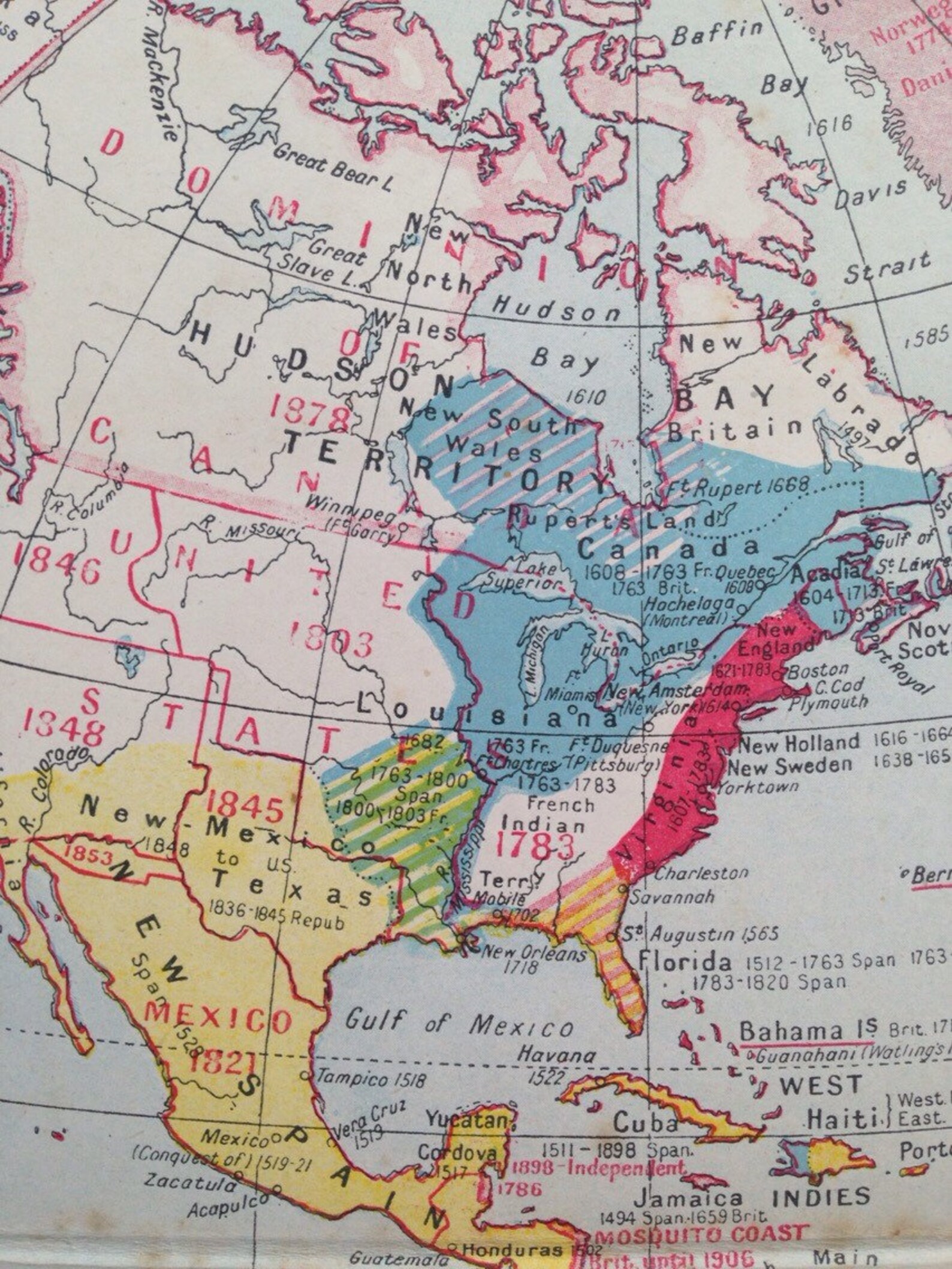 1940s Historical Map of America Showing Discovery and - Etsy