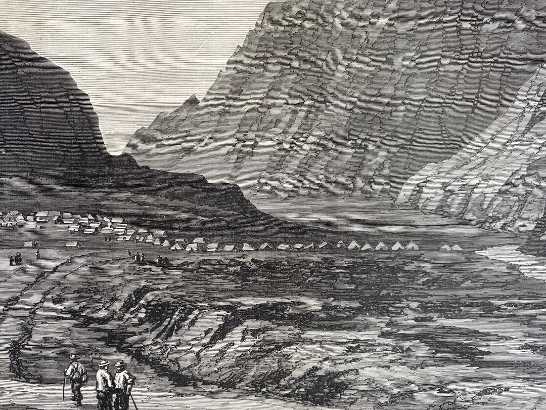 1880 View of the Arrow River Gold Fields, Otago, New Zealand Original ...