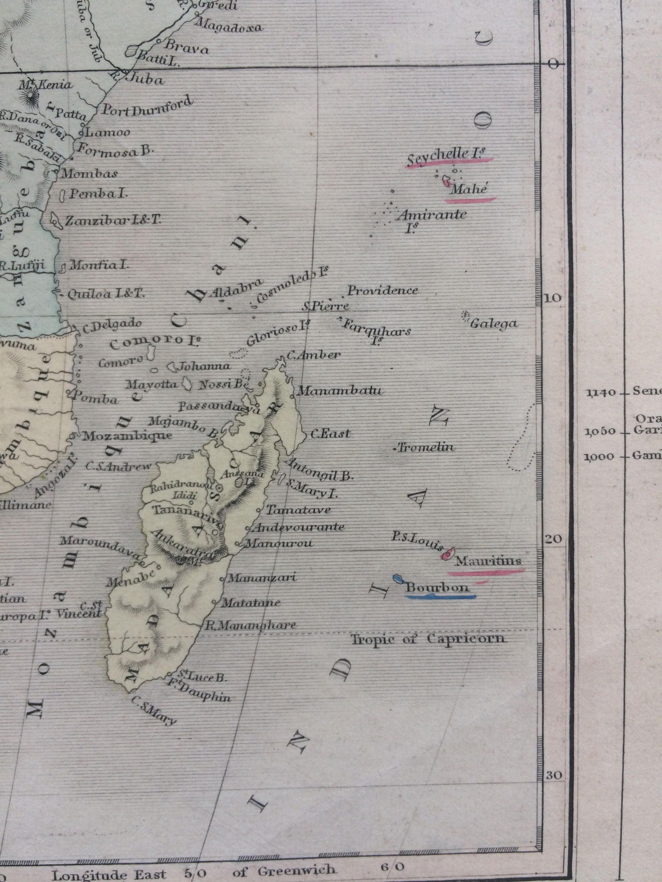 1870 AFRICA Original Antique Map Showing Height of Mountains - Etsy UK