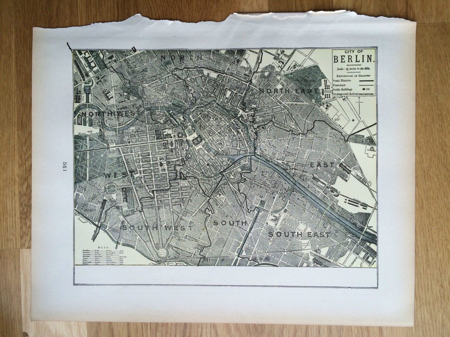 1901 BERLIN Original Antique Map 11 X 14.5 Inches Home - Etsy UK