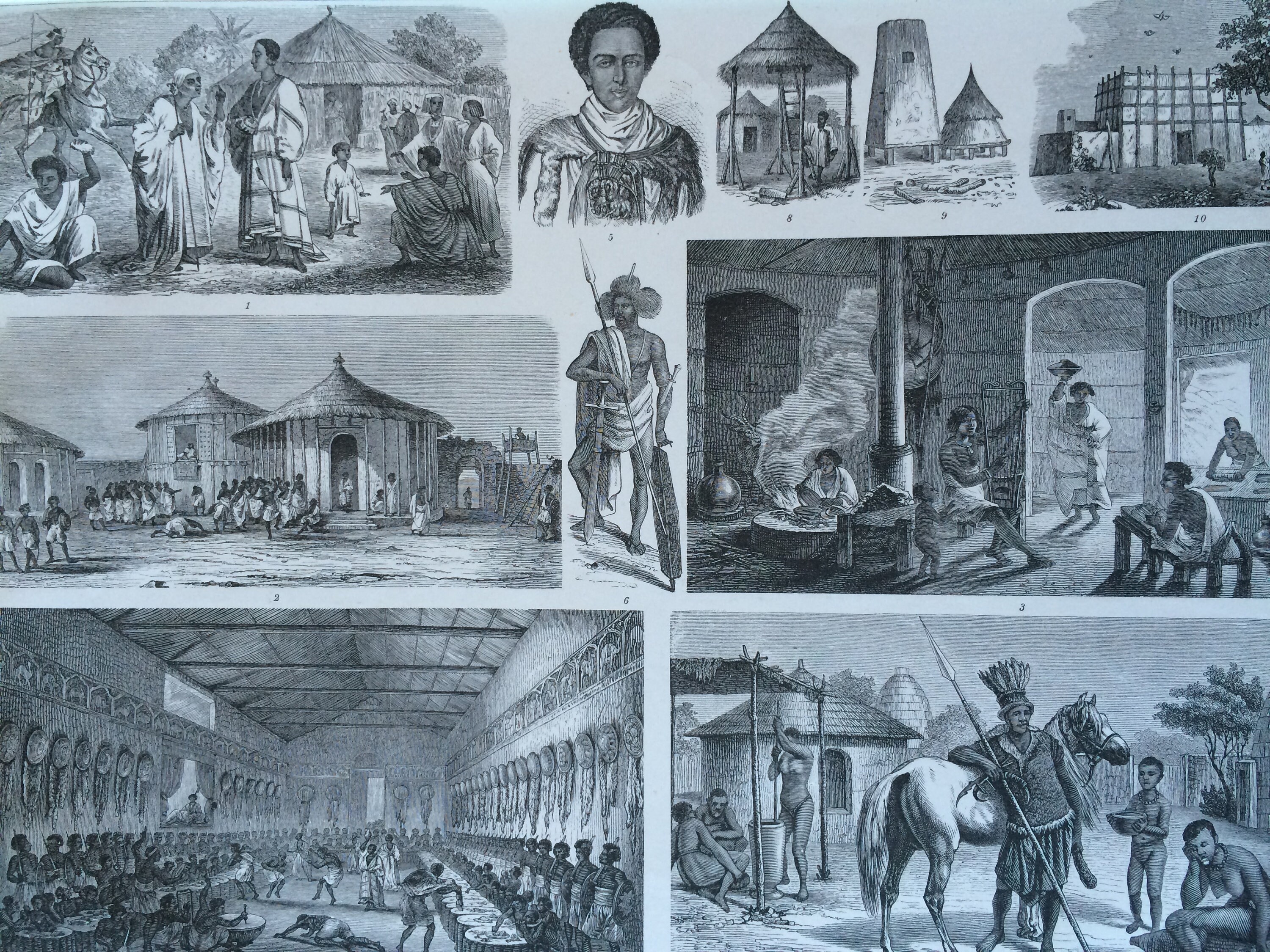 Darfur Basuto Warrior Peoples 1870 African Tribes Ethnography Art and ...