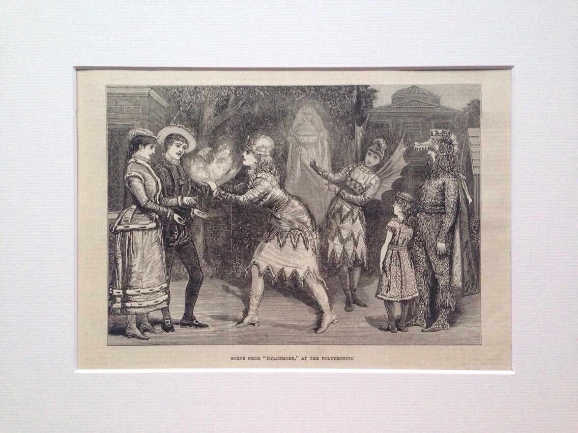 Scene from Hyldemoer at the Polytechnic, original antique print 1877 ...