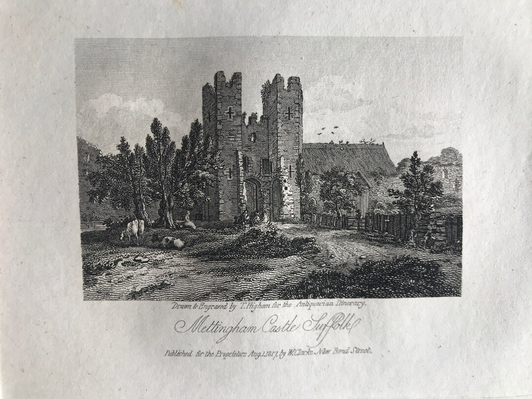 1816 Mettingham Castle Suffolk Small Original Antique - Etsy