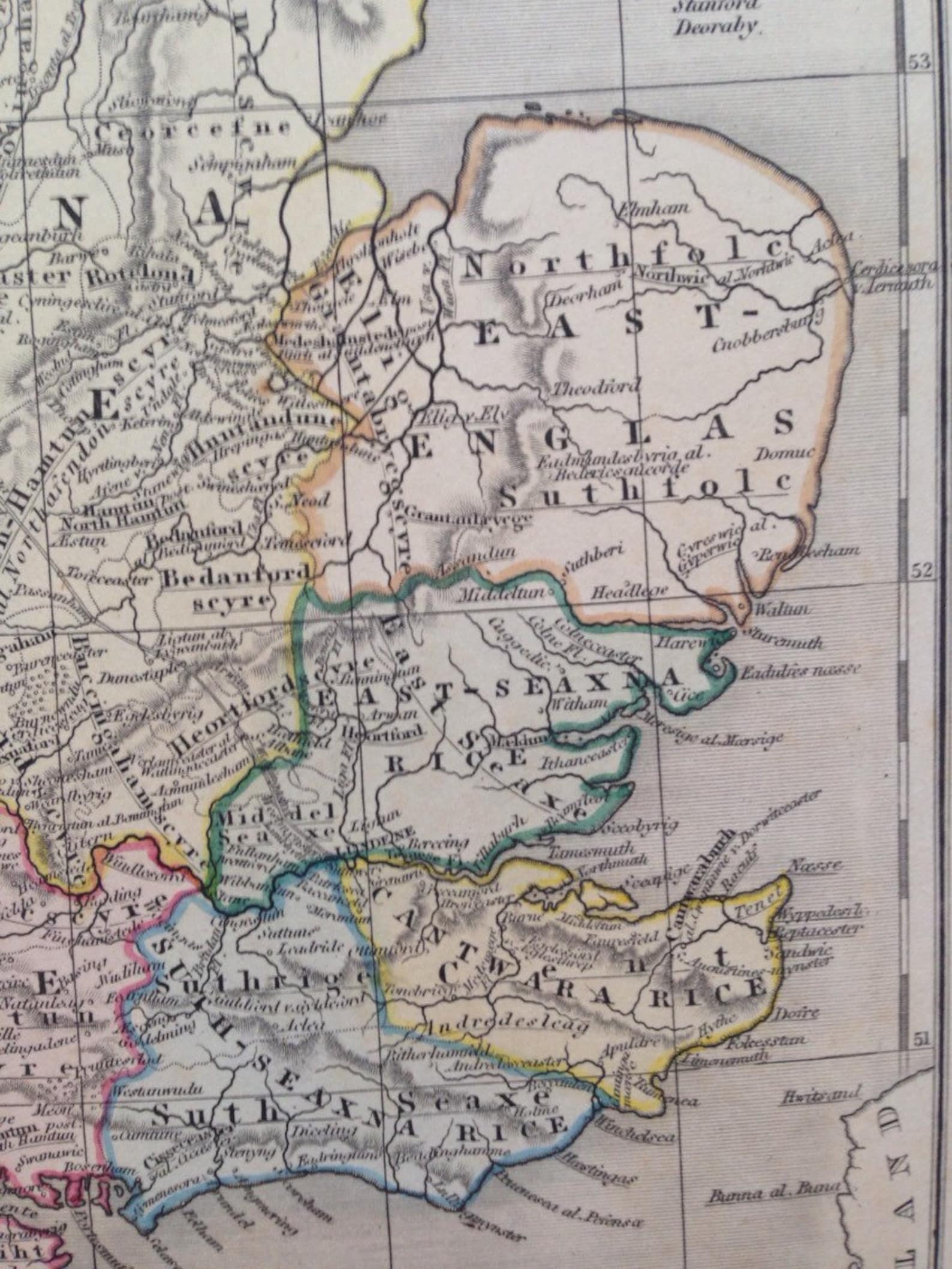 1865 ENGLA LAND Antigua Inglaterra Original Antique - Etsy España