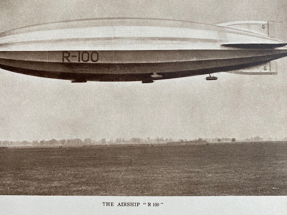 1931 Airship R100 Original Vintage Photo Print Airplane - Etsy Ireland