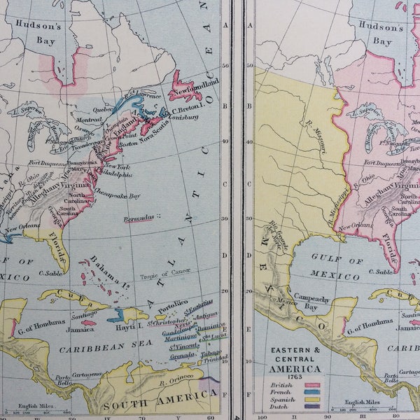 Antique Map of Eastern United States - Etsy