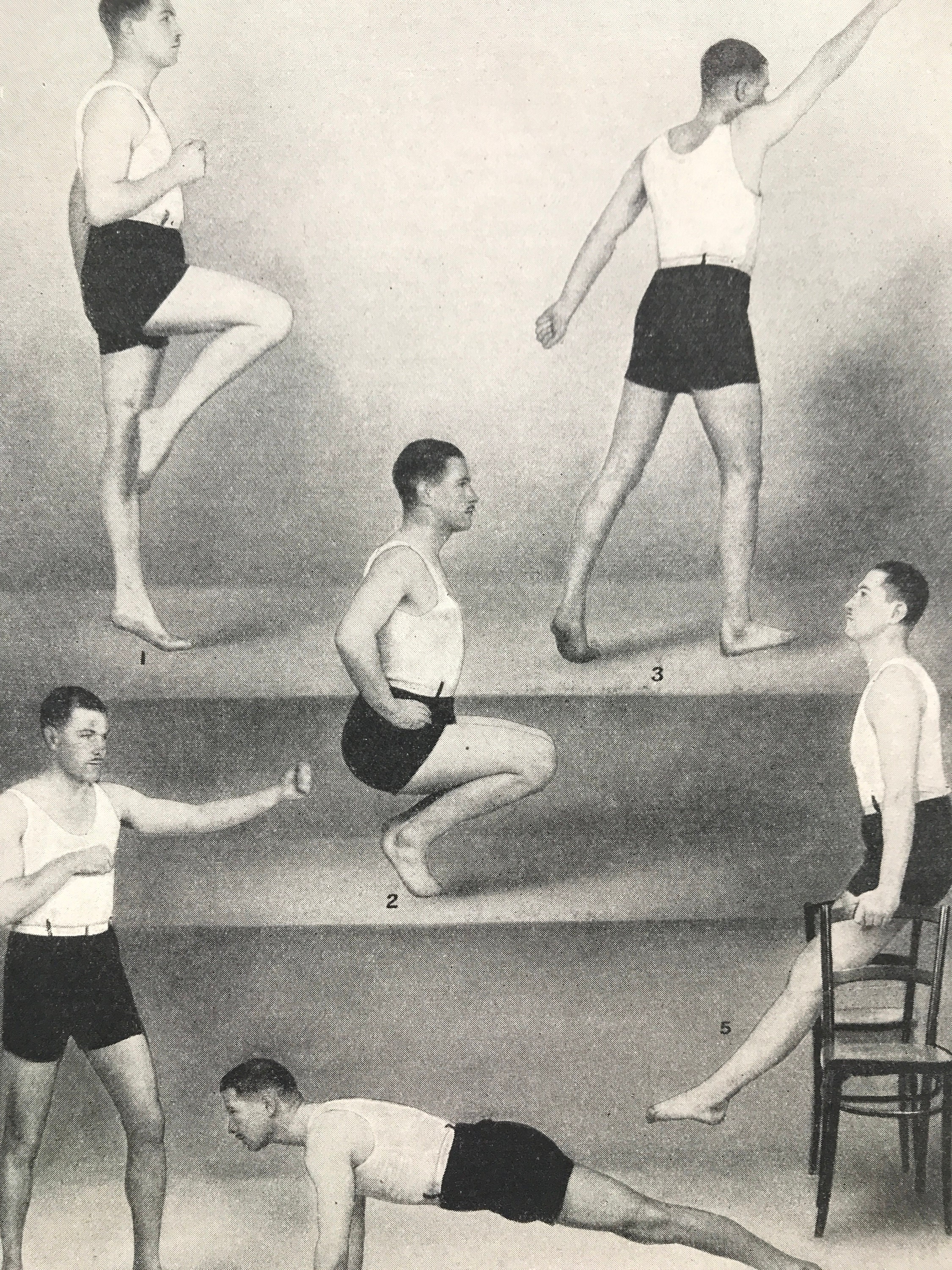 1940s Simple Exercises for Keeping Oneself Fit Original Vintage Print ...