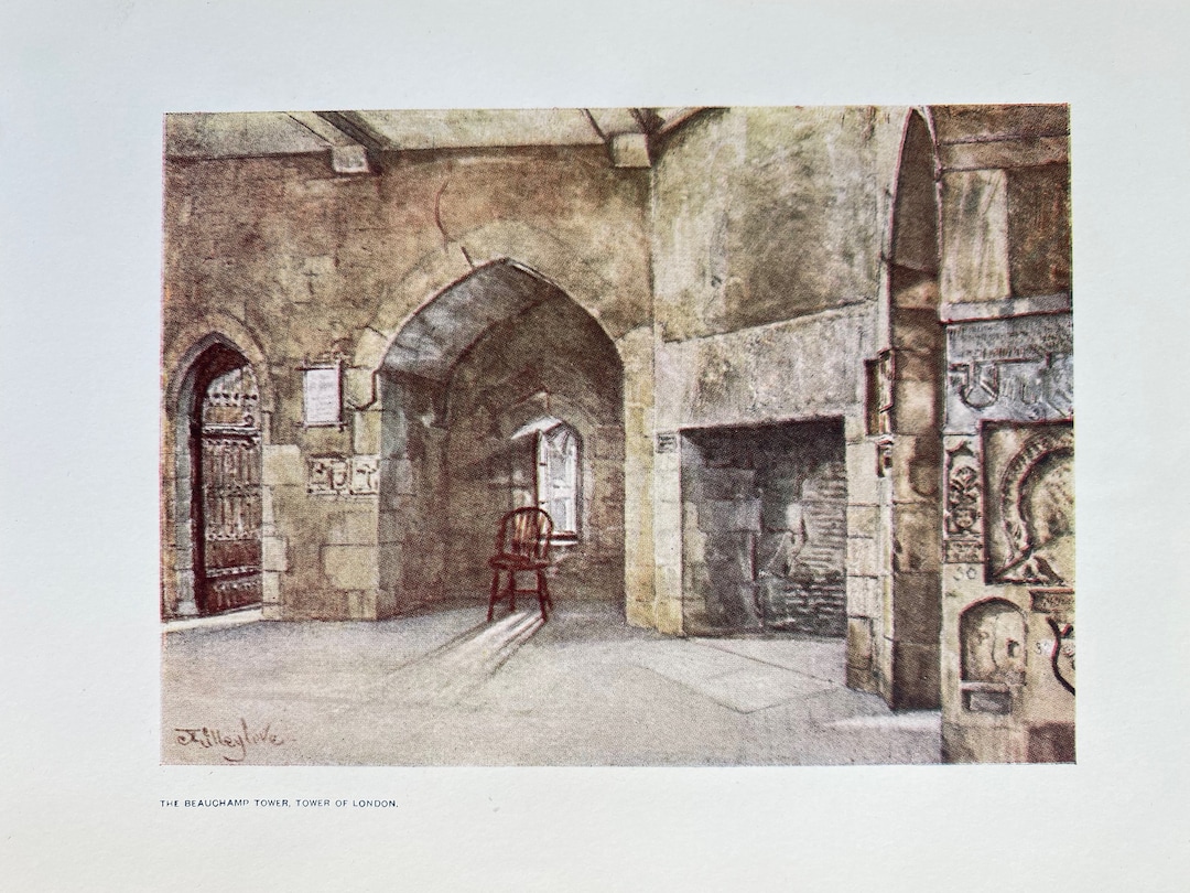 1911 the Beauchamp Tower, Tower of London Original Antique Print ...