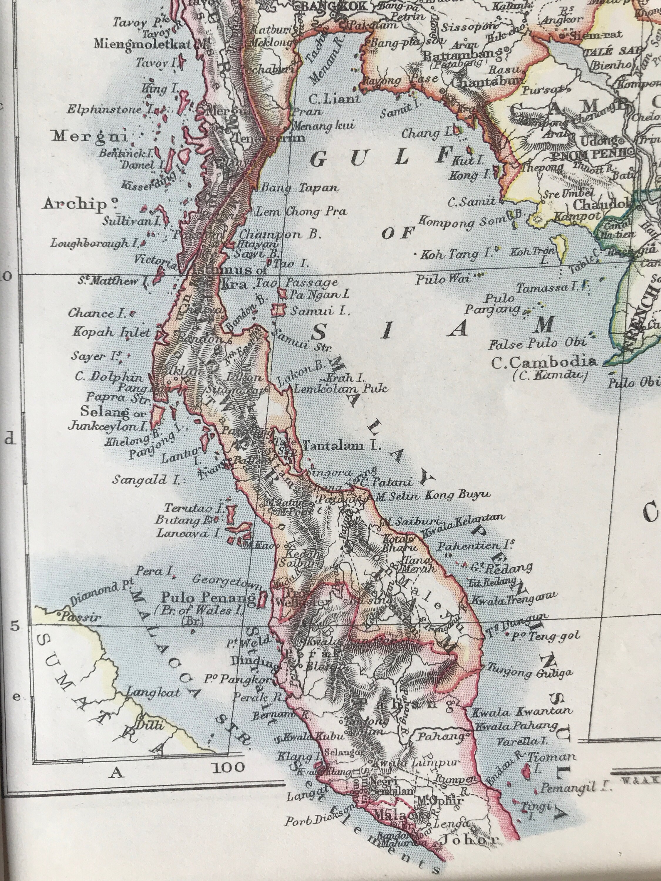 1901 Southeast Asia - Siam, Anam, Cambodia, Cochin China, Tong King ...