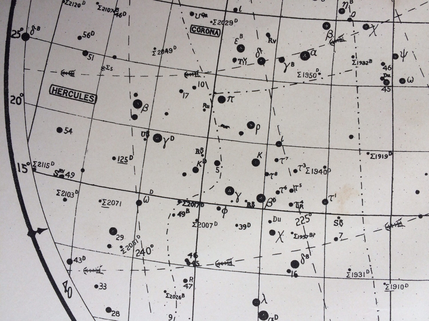 1896 Original Large Antique Star Map for anno 1880 - 14 x 18 inches ...