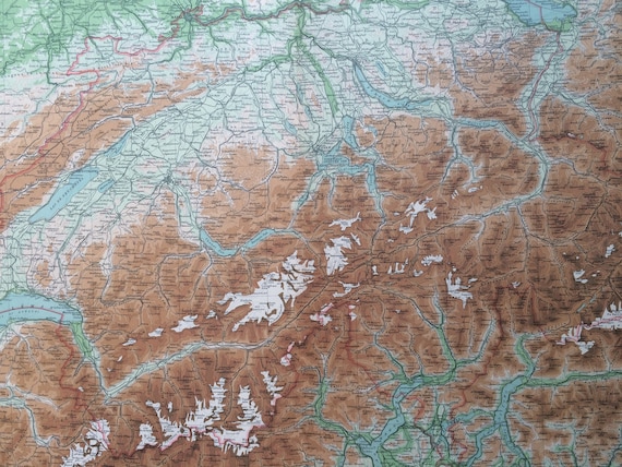 Alps Mountains Physical Map