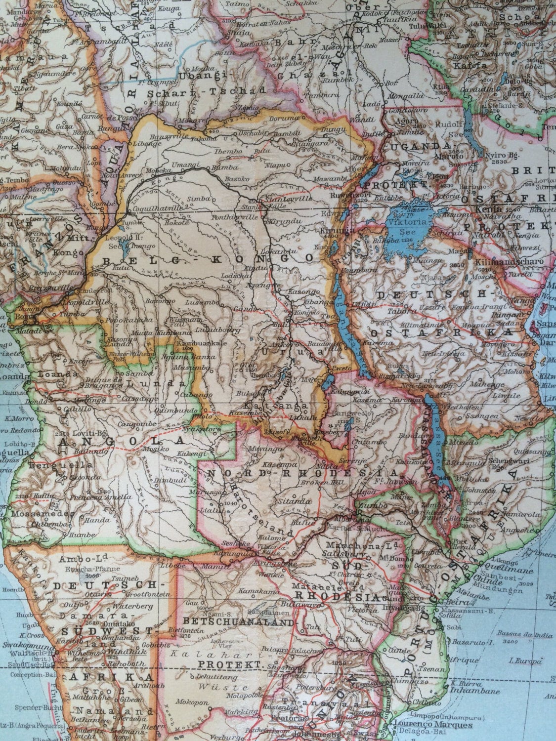 Map Colonial Africa 1914