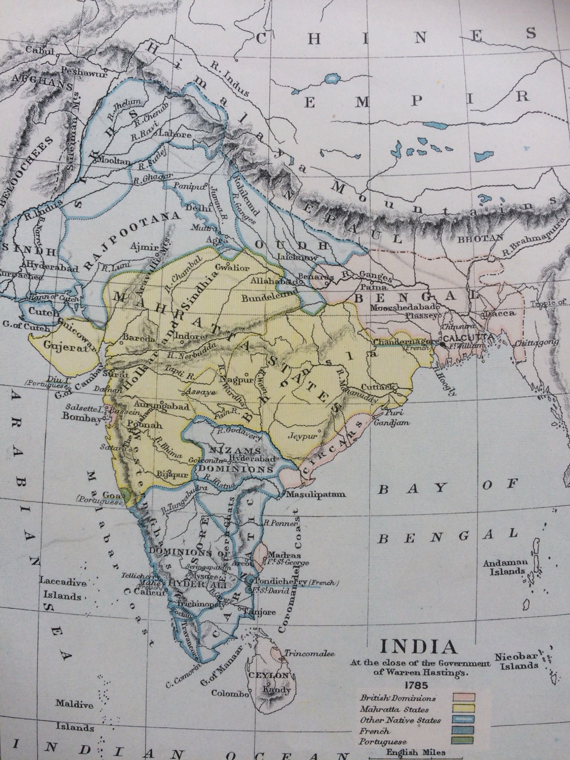 1905 India at the Close of the Government of Warren Hastings - Etsy UK