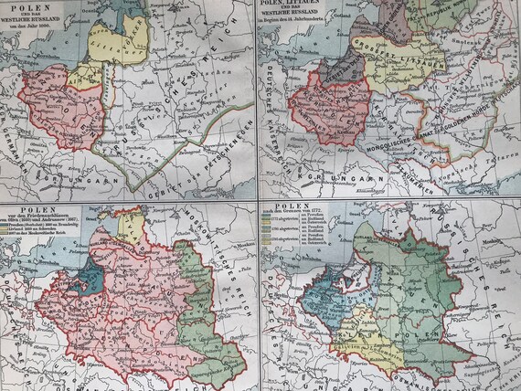 1897 The History of Poland and Western Russia Original Antique | Etsy