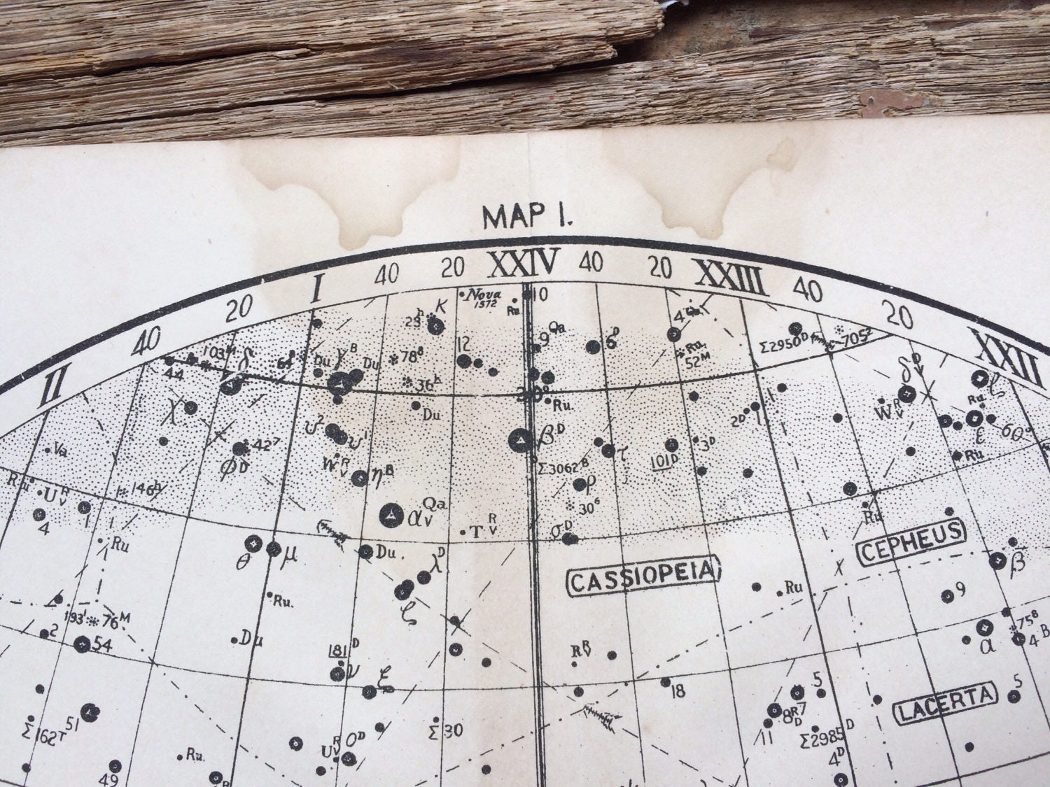 1896 Original Large Antique Star Map for anno 1880 - 14 x 18 inches ...