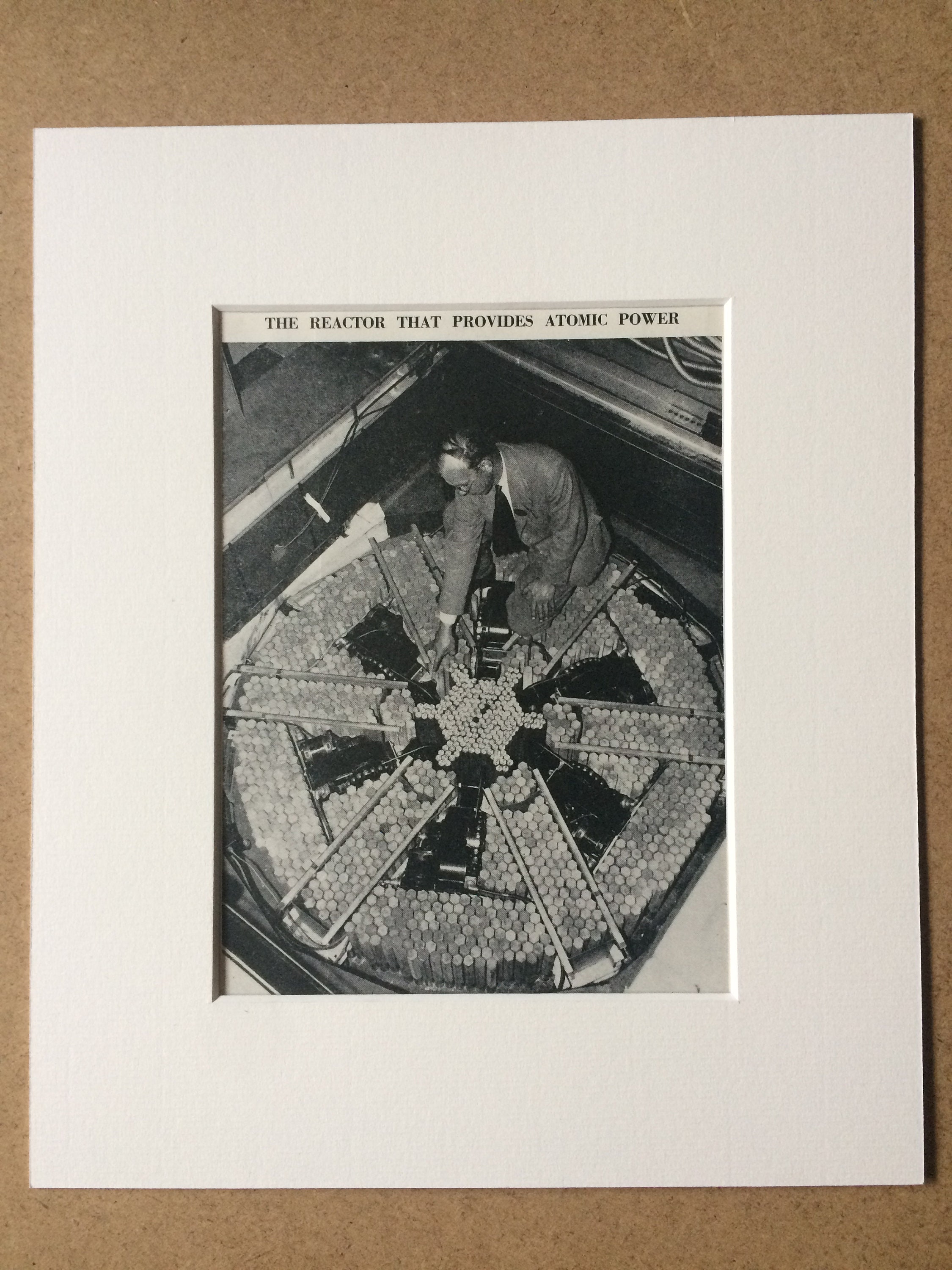 1940s Atomic Power Reactor Original Vintage Print - Mounted and Matted ...