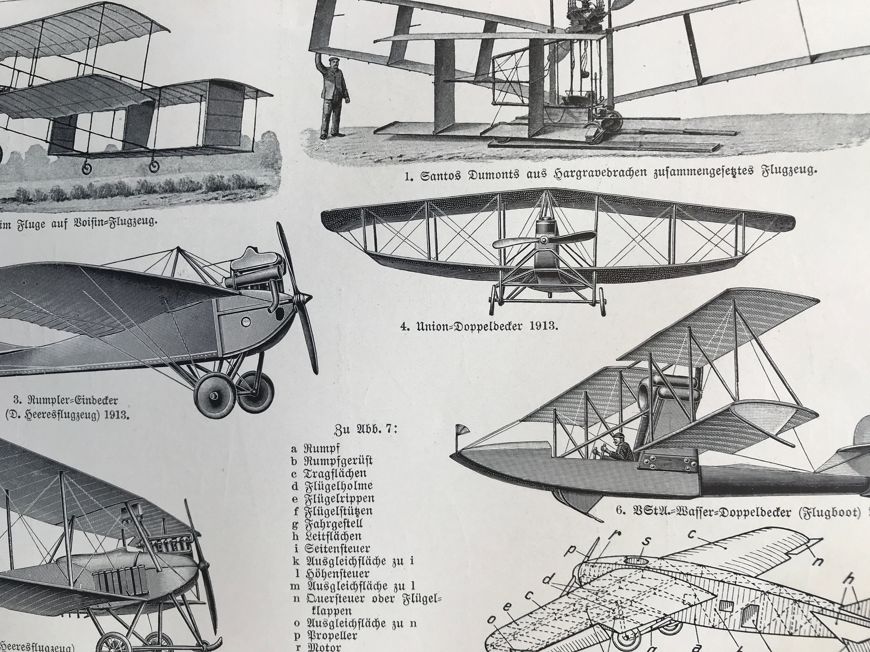 1924 Airplanes Original Antique Lithograph Mounted And Matted Aviation Aircraft Vintage 1924-airplanes-original-antique-lithograph-mounted-and-matted-aviation-aircraft-vintage