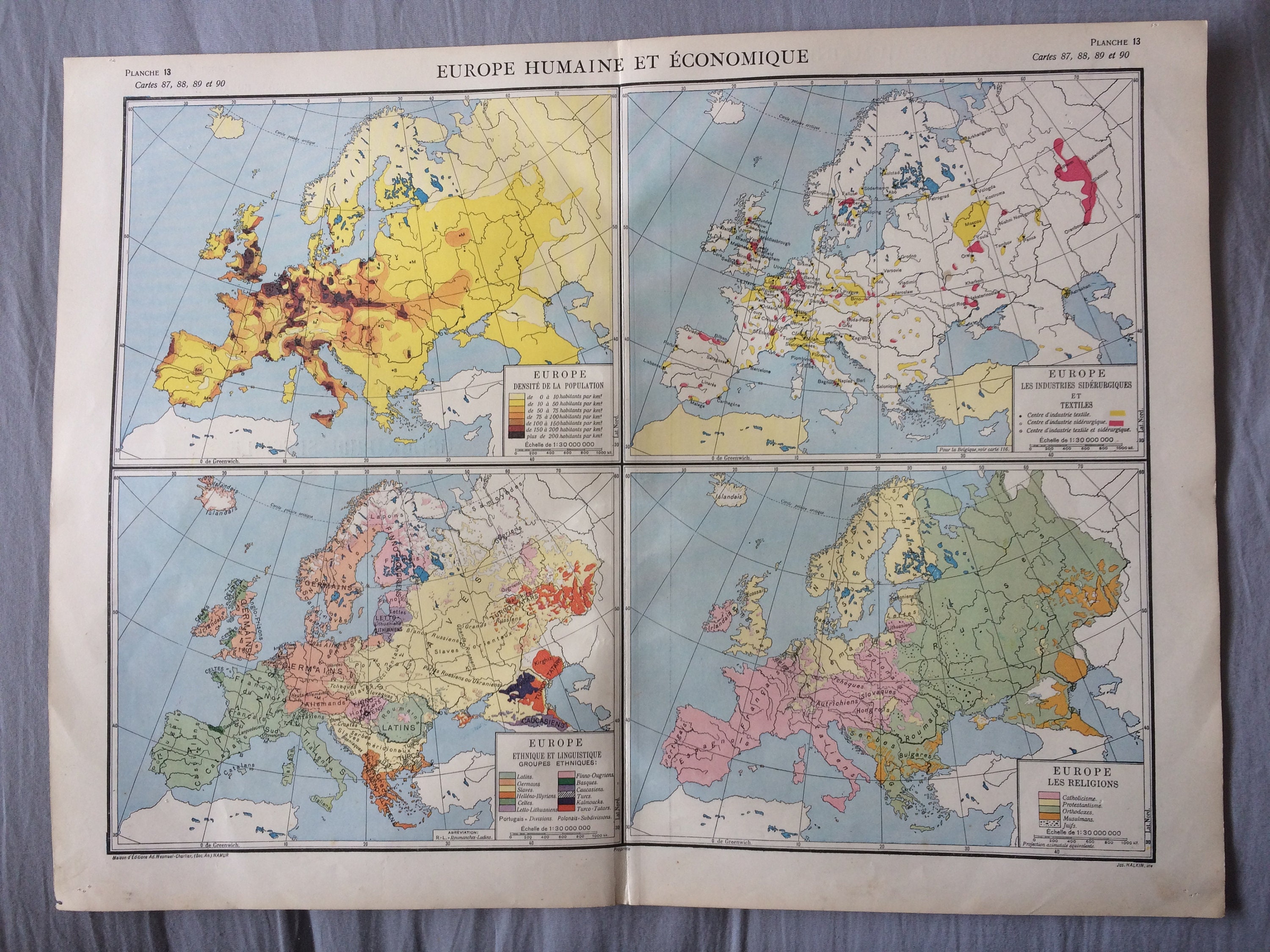 1934 Europe (Ethnic, Linguistic, Population Density, Industries ...