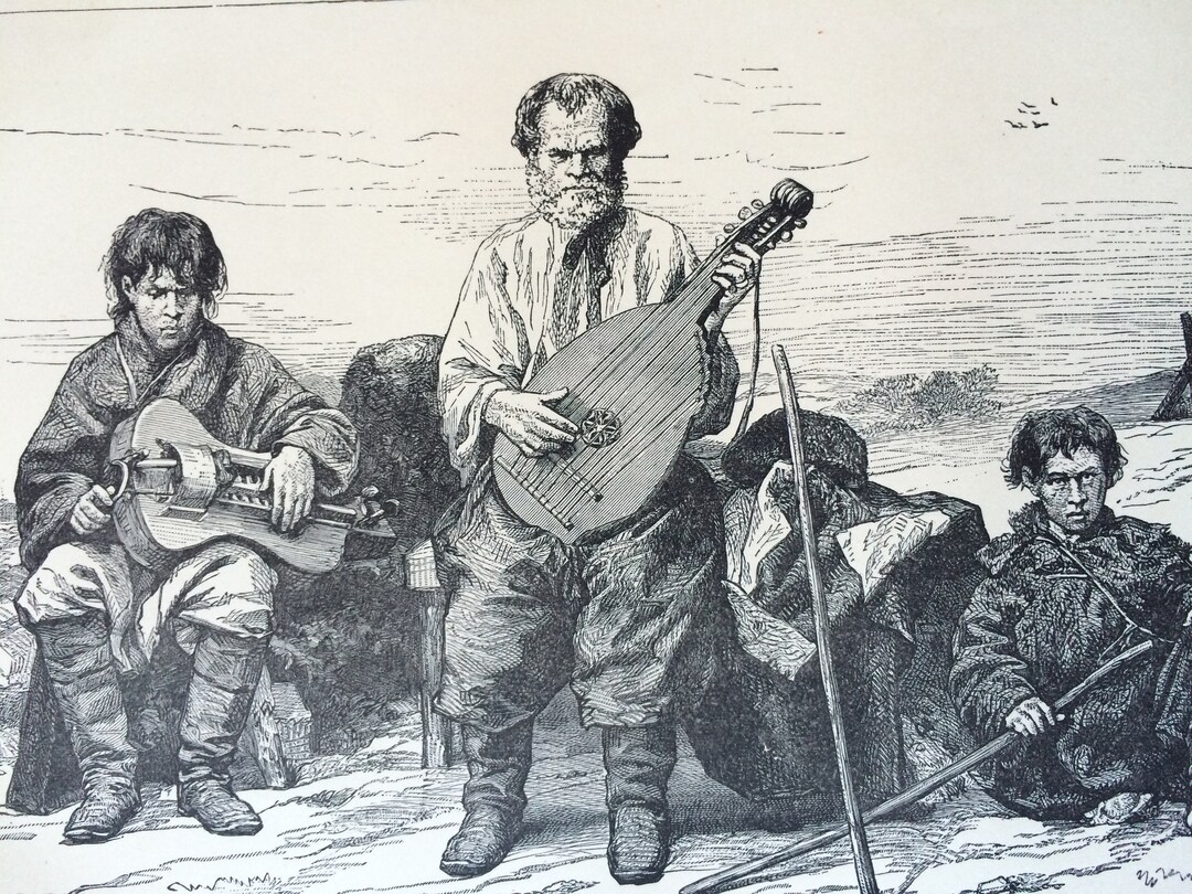 1895 Malo-russian Types Original Antique Engraving Mounted - Etsy