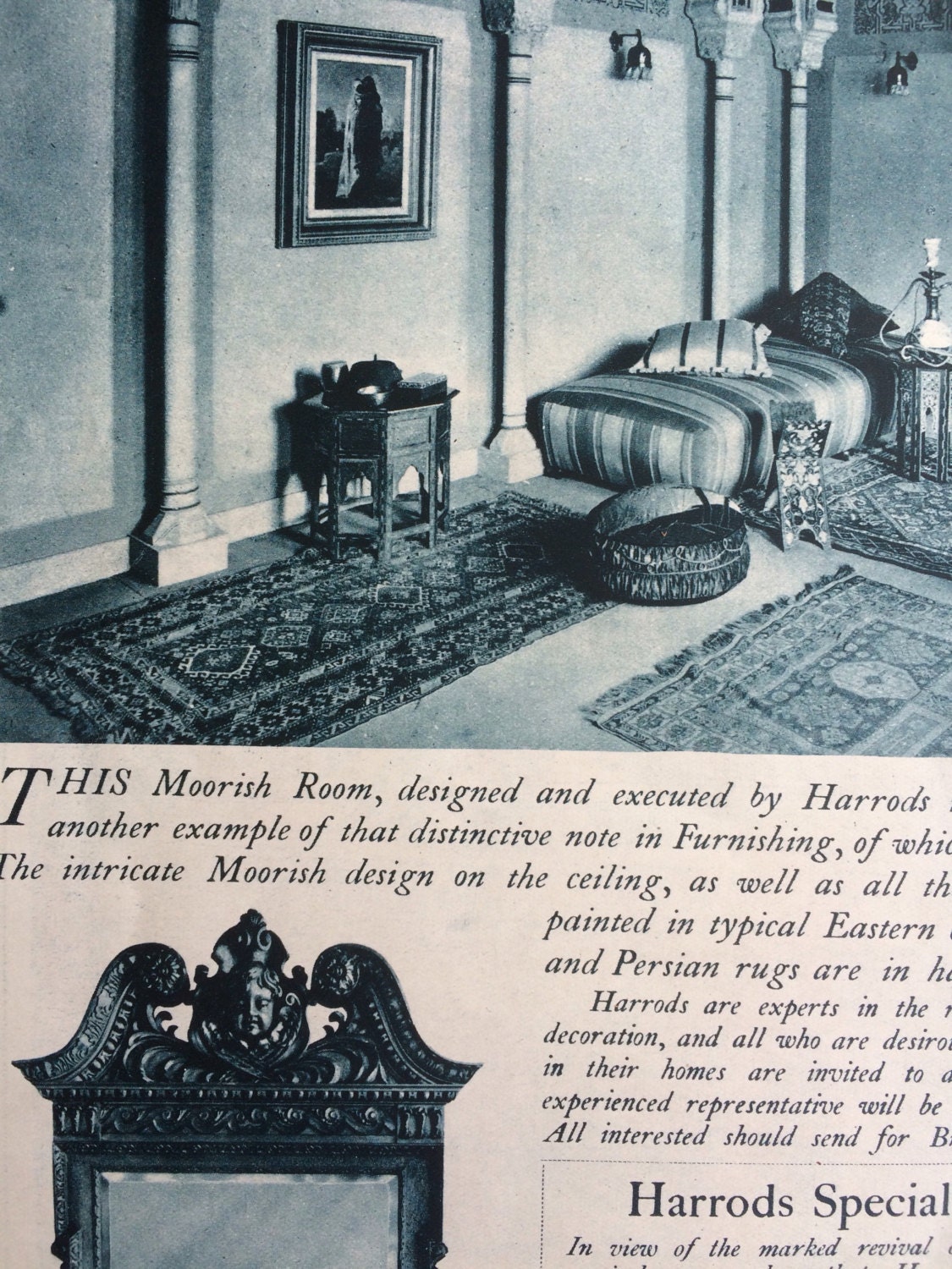 1920 HARRODS Original Vintage Advertisement from the illustrated london ...