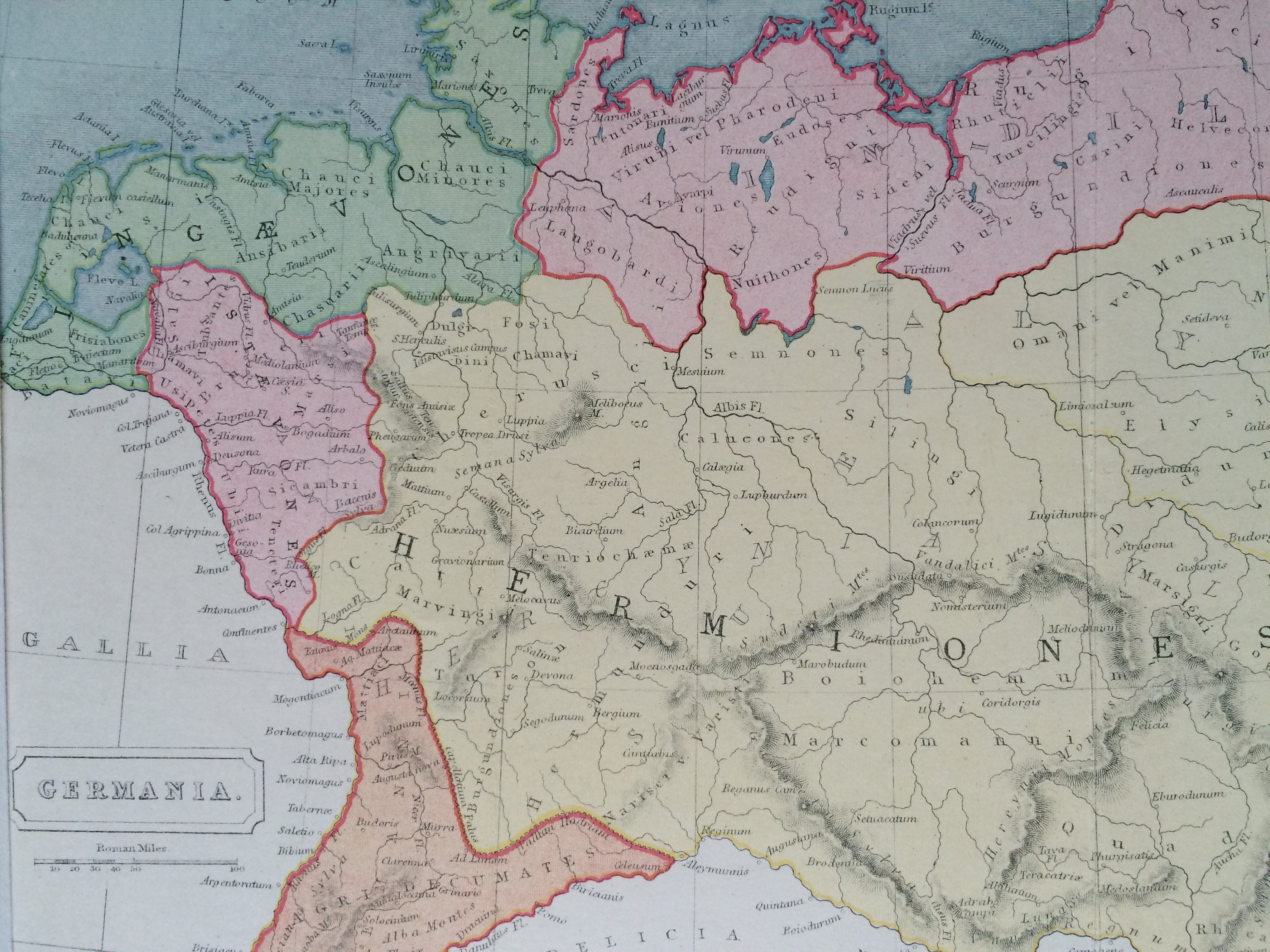 1908 Germania Original Antique Classical History Map Germany - Etsy Israel