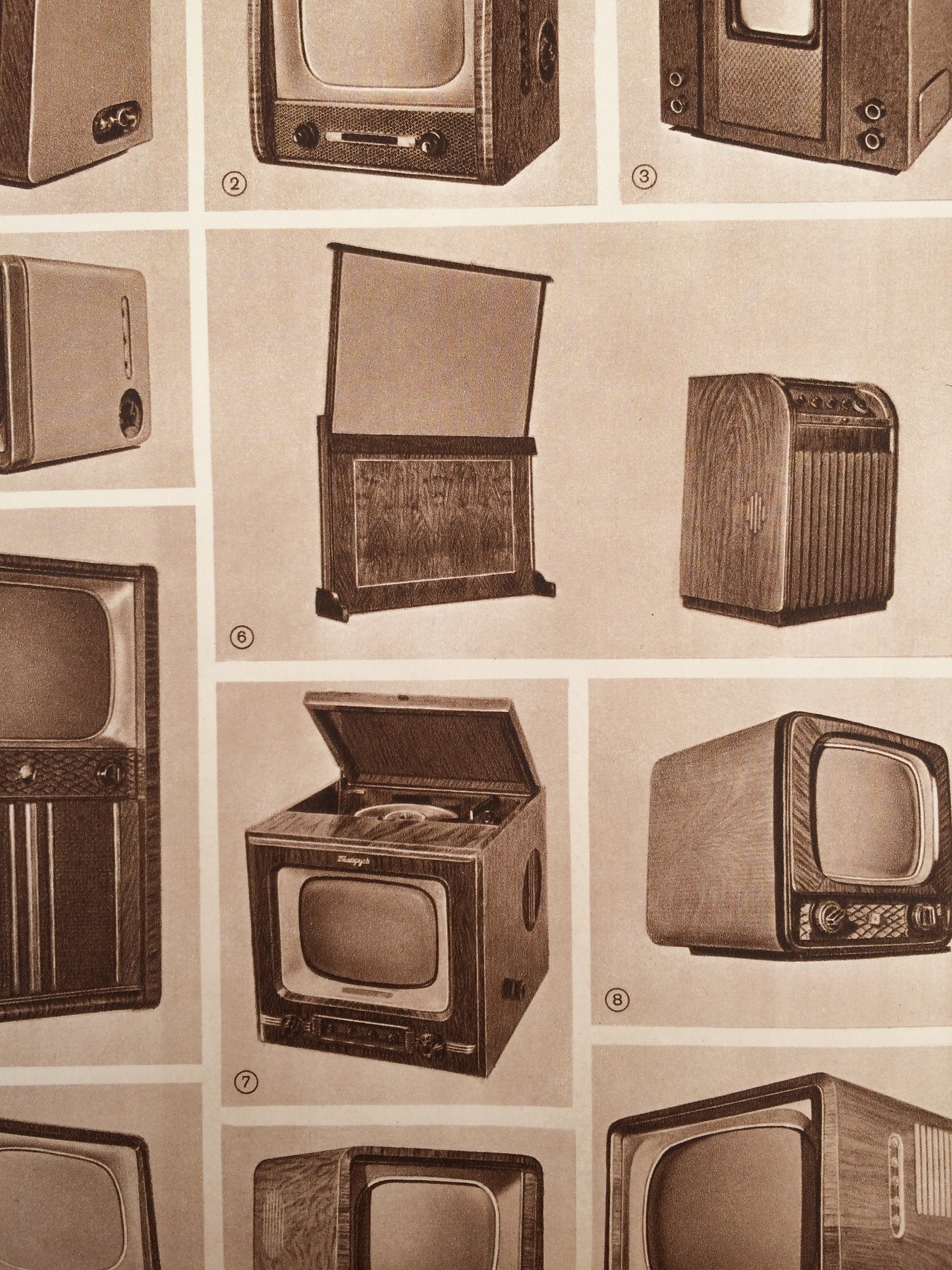1959 Televisions Original Vintage Print - Mounted and Matted - Retro ...