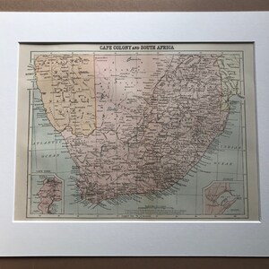 1904 Cape Colony and South Africa Original Antique Map - Etsy UK
