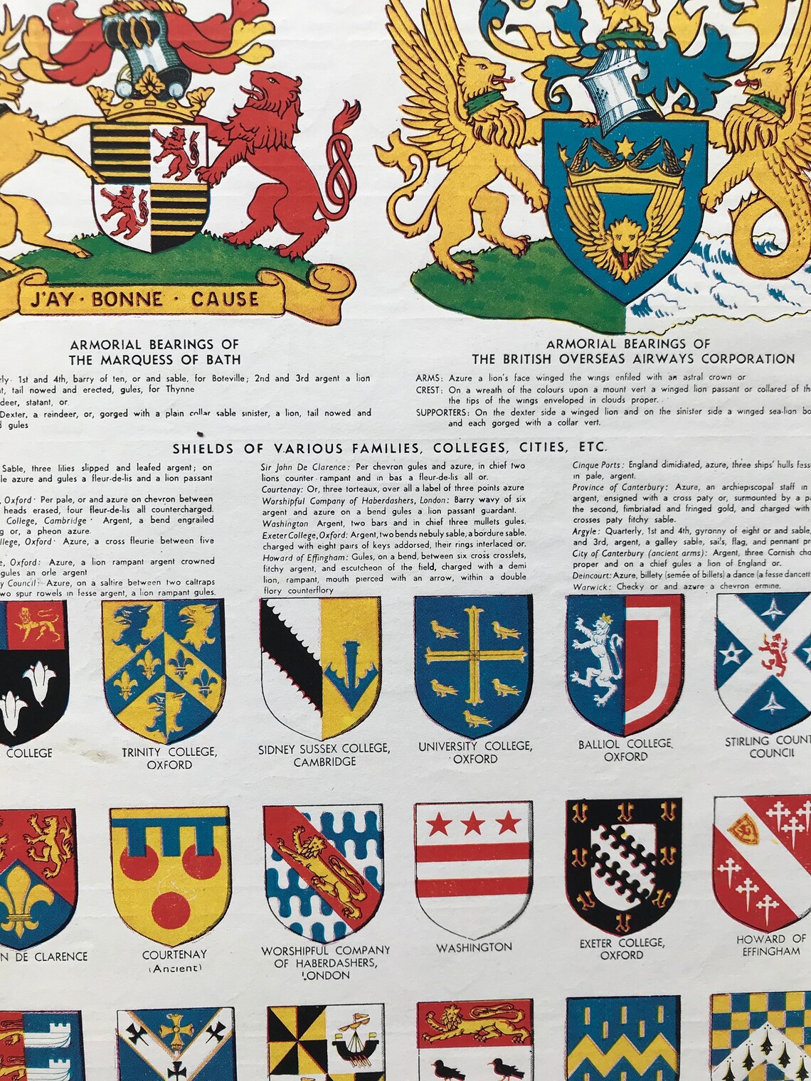 1940s Heraldic Achievements and Shields Original Vintage Print - Etsy
