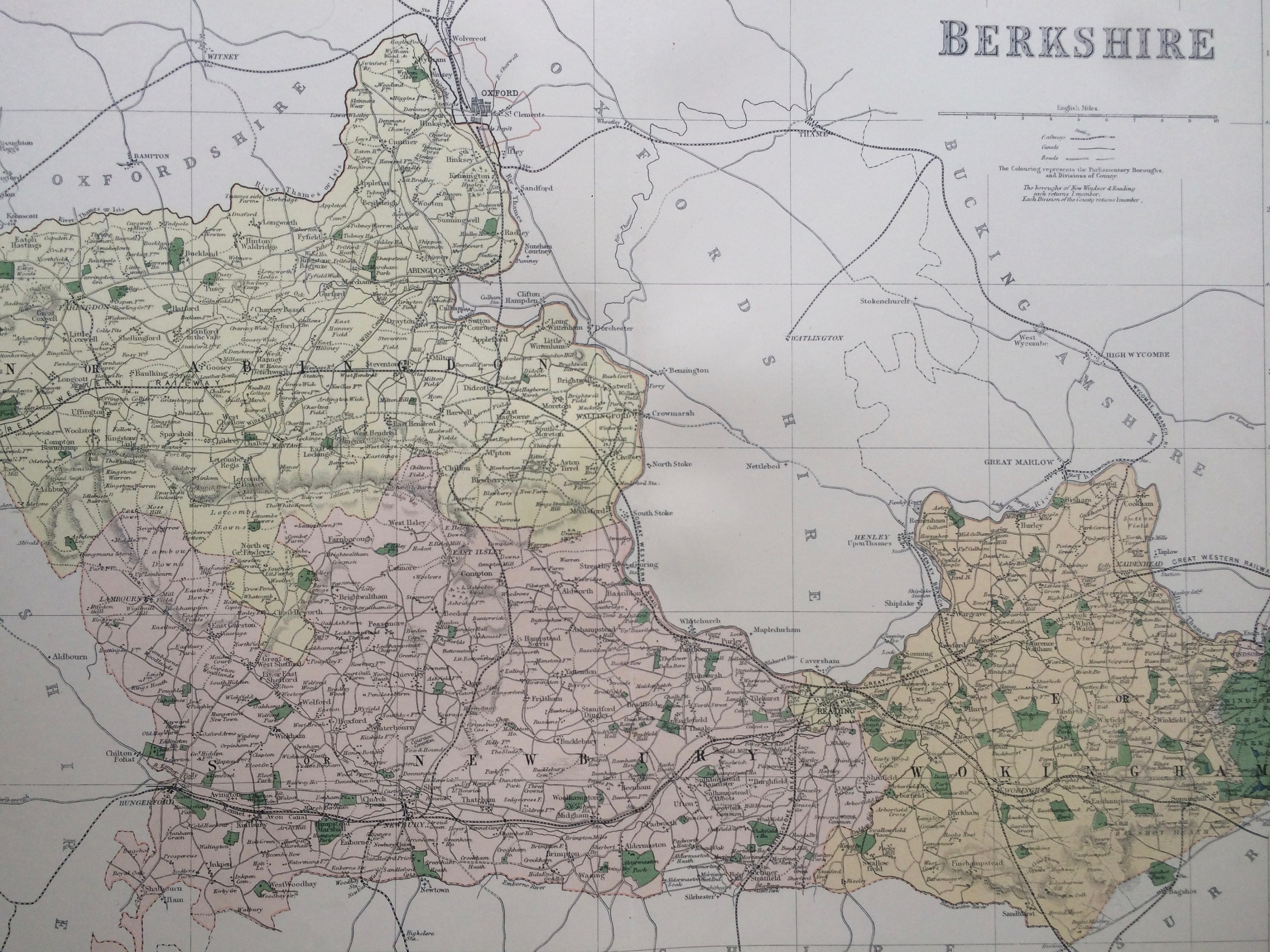 Globes & Maps 1868 Somersetshire Large Original Antique Map showing ...