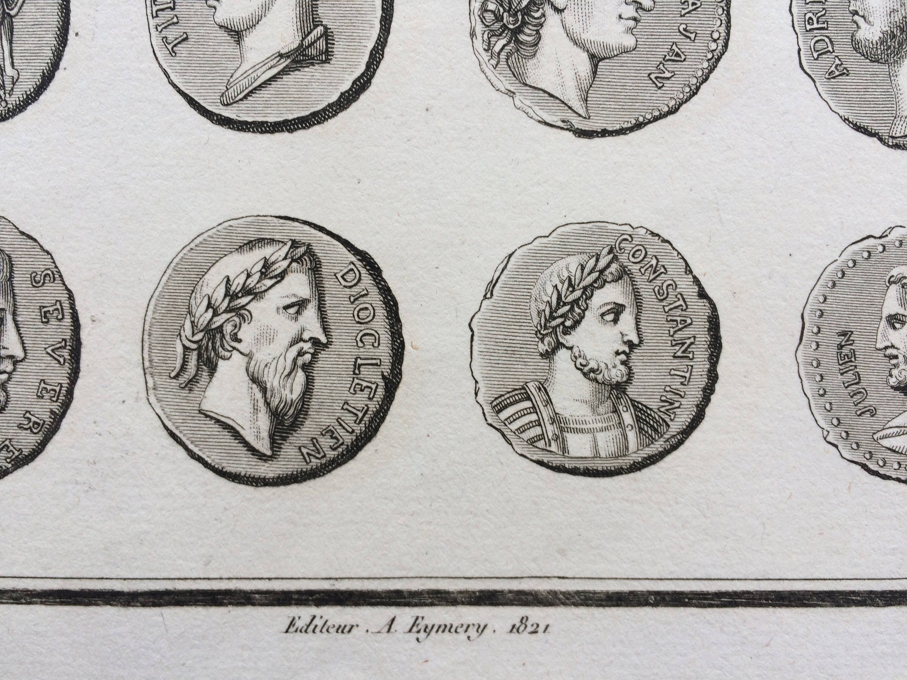 1822 Iconographie Romaine Original Antique Engraving - Fine Detail ...