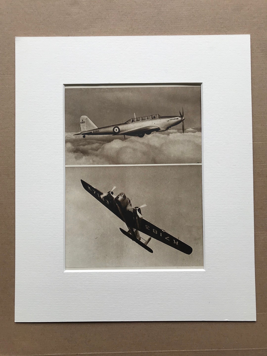 1940s RAF Bombers Original Vintage Print Mounted and Matted Aircraft ...