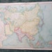 1922 ASIA Large Original Antique Times Atlas Political Map - Large Wall ...