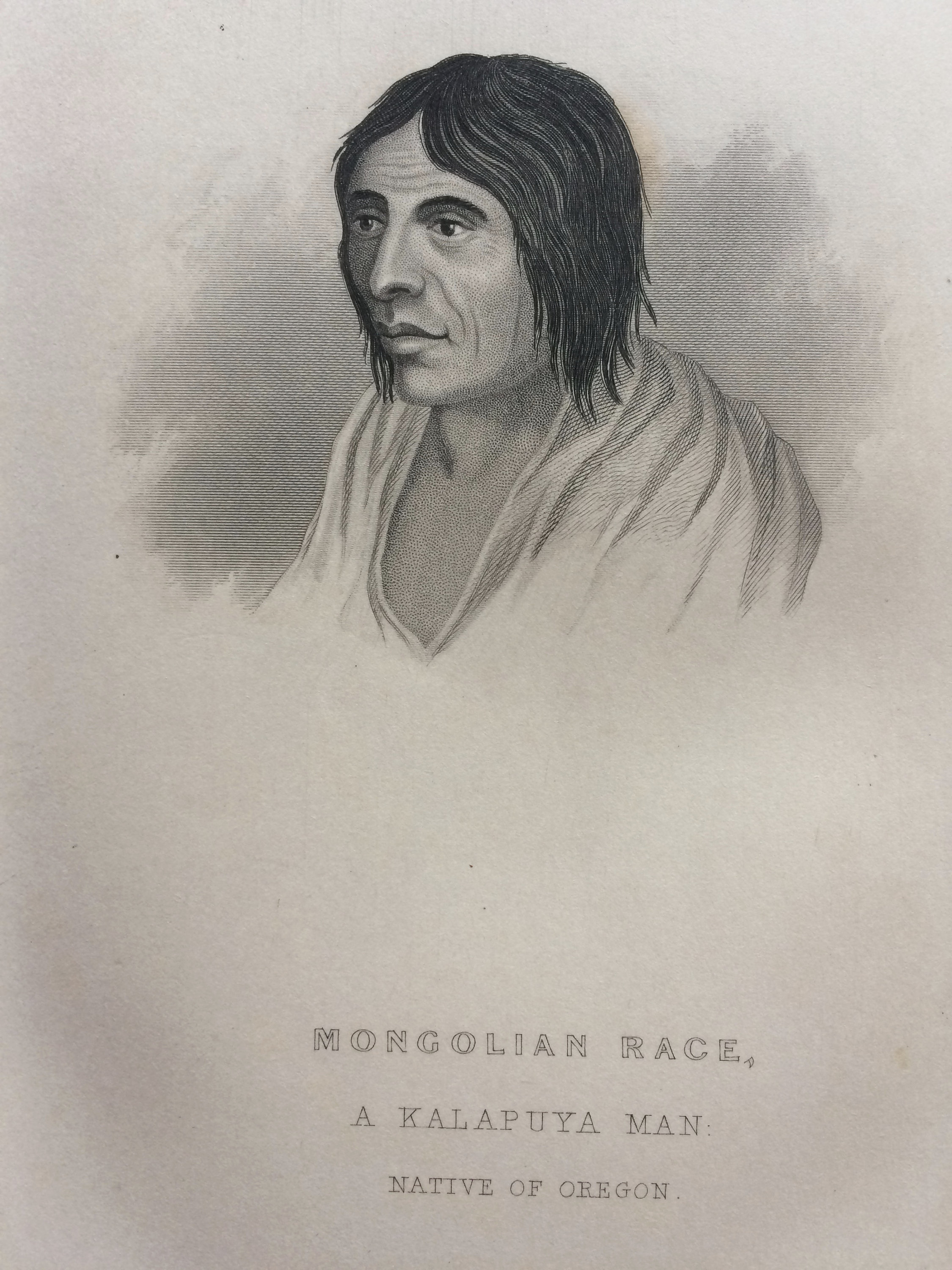 1854 Kalapuya Man, Native of Oregon Original Antique Engraving ...