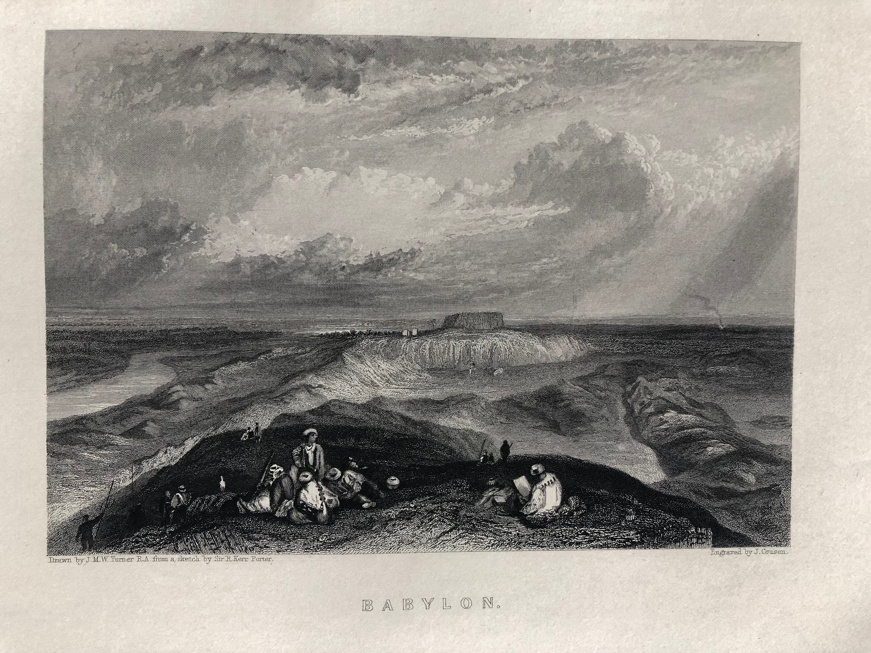 1871 Babylon Original Antique Steel Engraving - Mesopotamia - Iraq ...