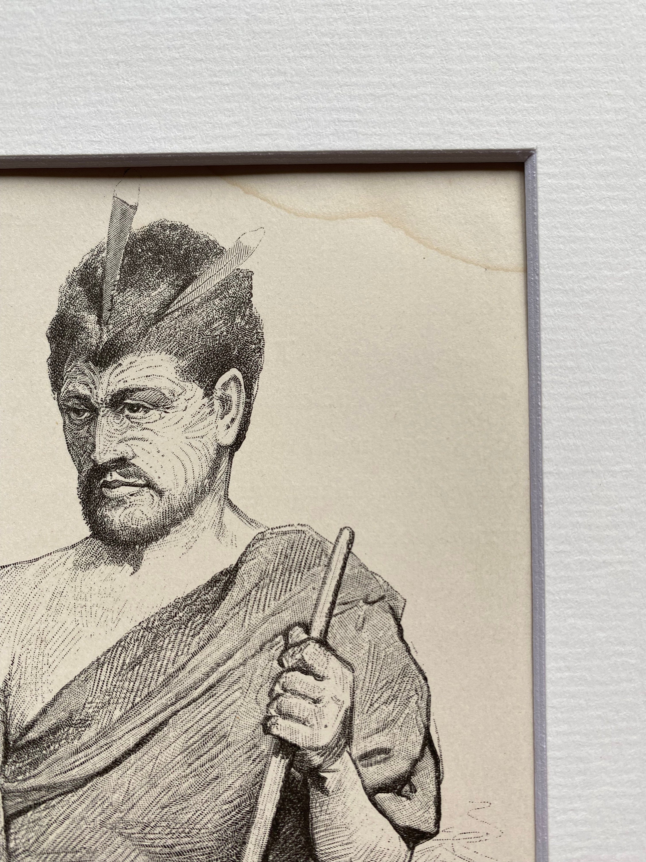 1886 Te Pahi Original Antique Print - Maori Tribal Leader - New Zealand ...