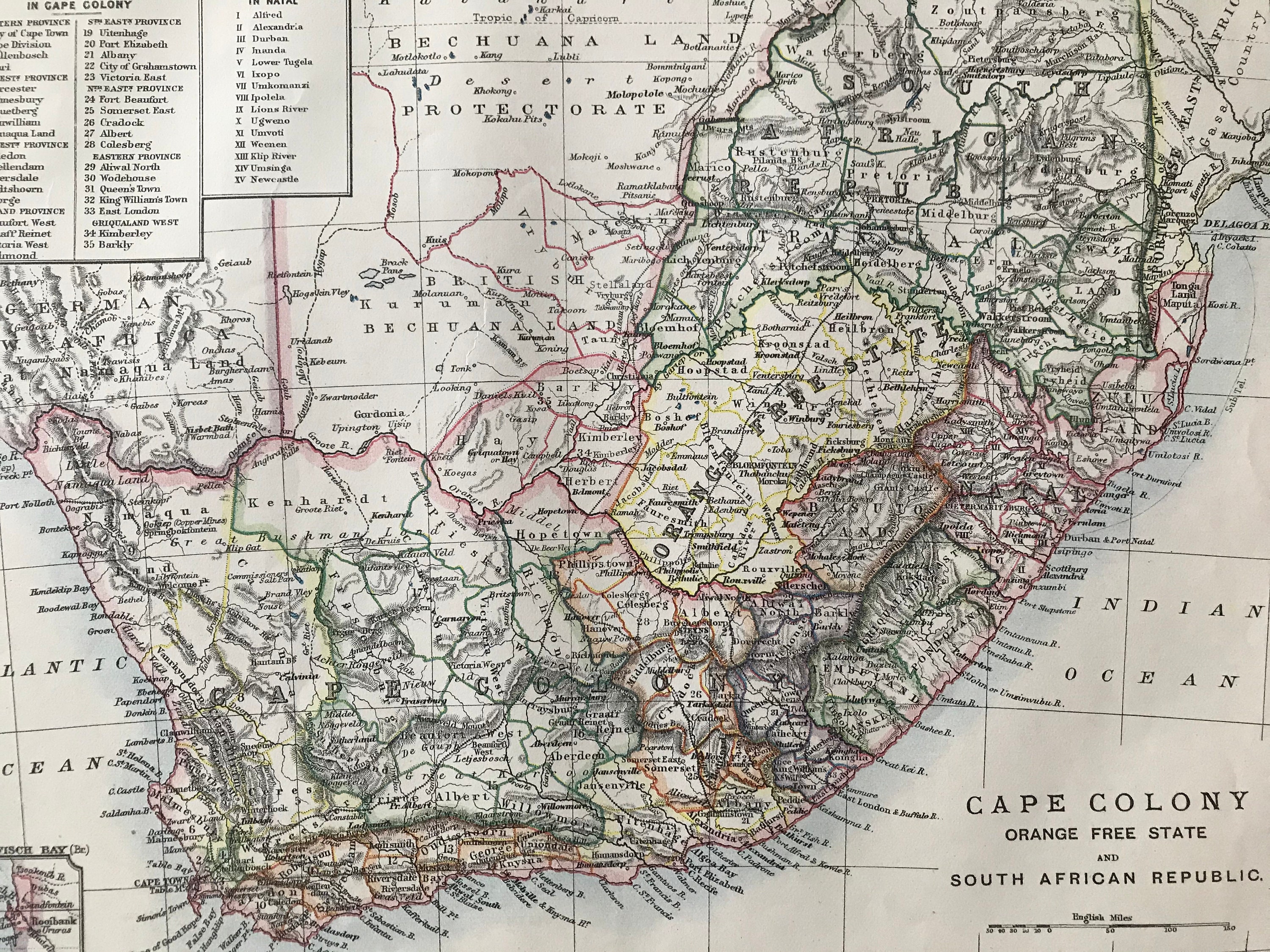 1899 Cape Colony, Orange Free State and South African Republic Original ...