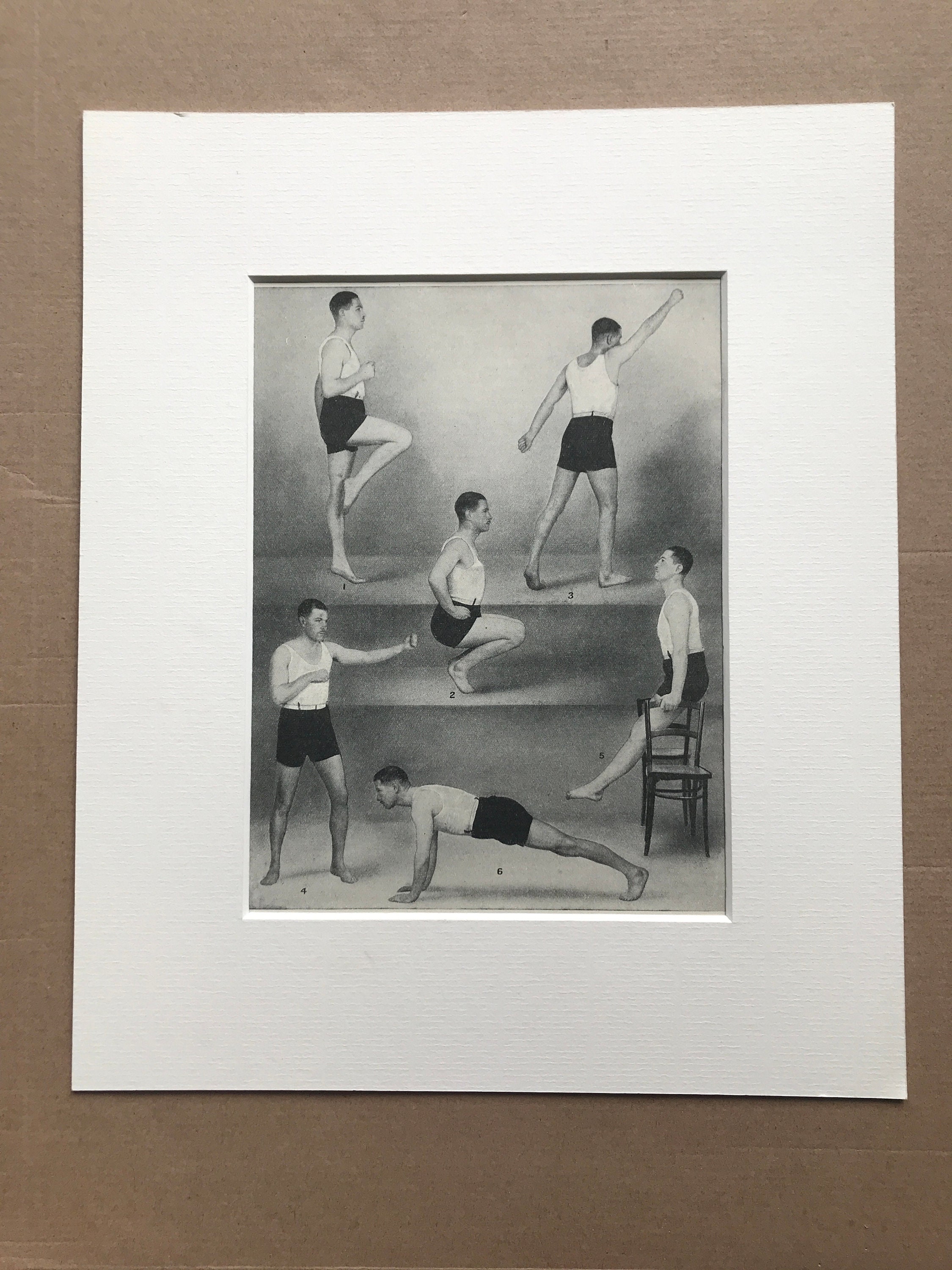 1940s Simple Exercises for Keeping Oneself Fit Original Vintage Print ...